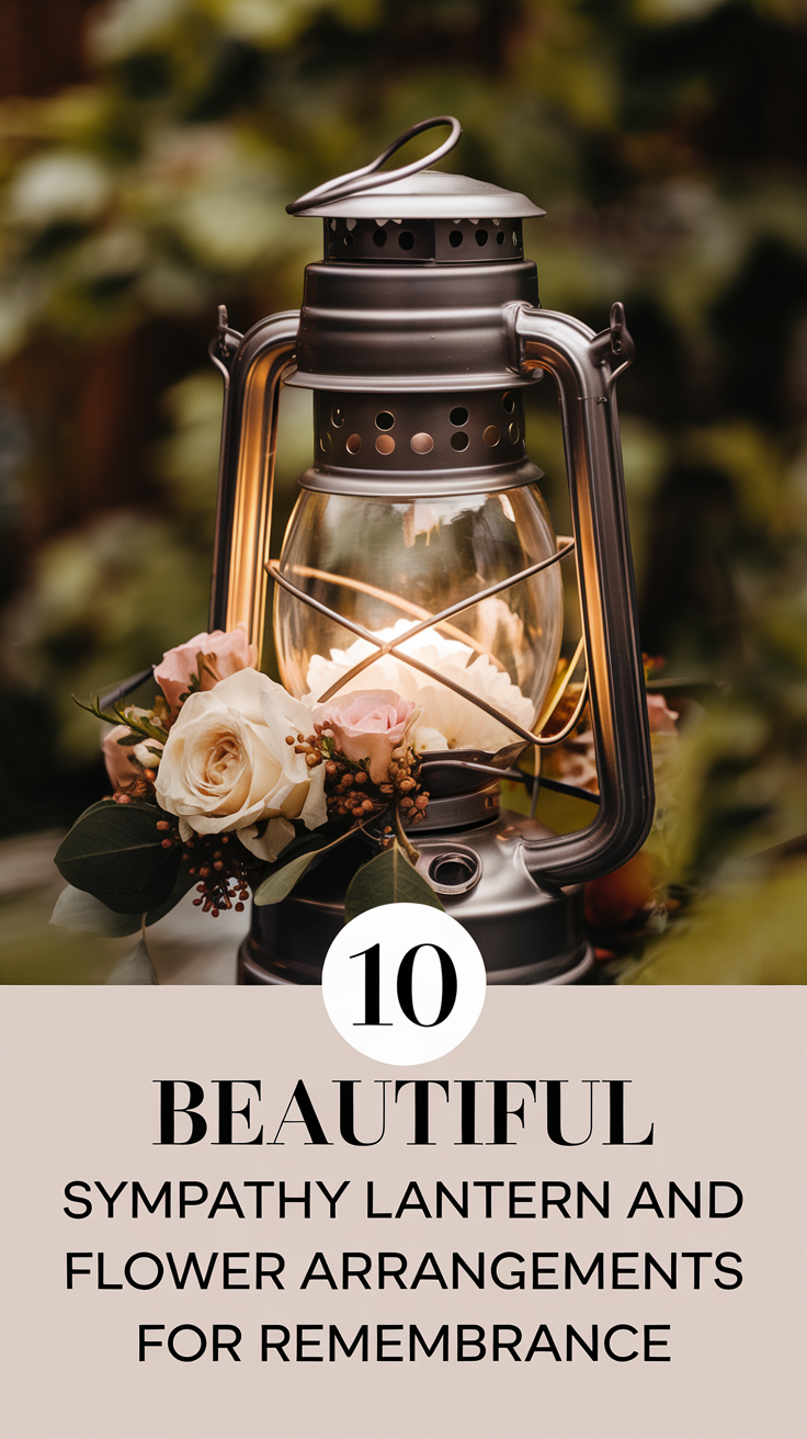 10 Beautiful Sympathy Lantern and Flower Arrangements for Remembrance